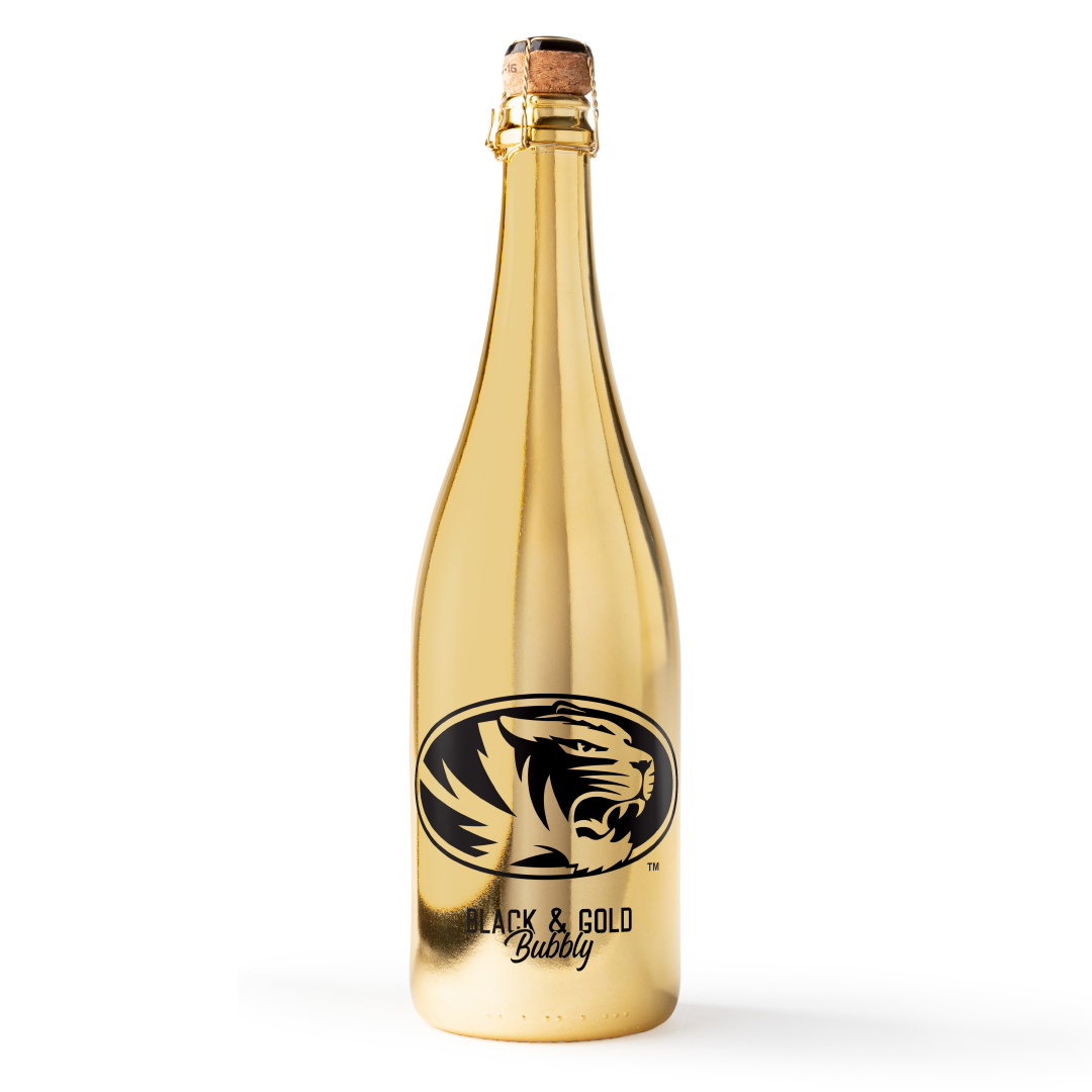 MU Tigers Logo Black & Gold Bubbly – Mano's Wine