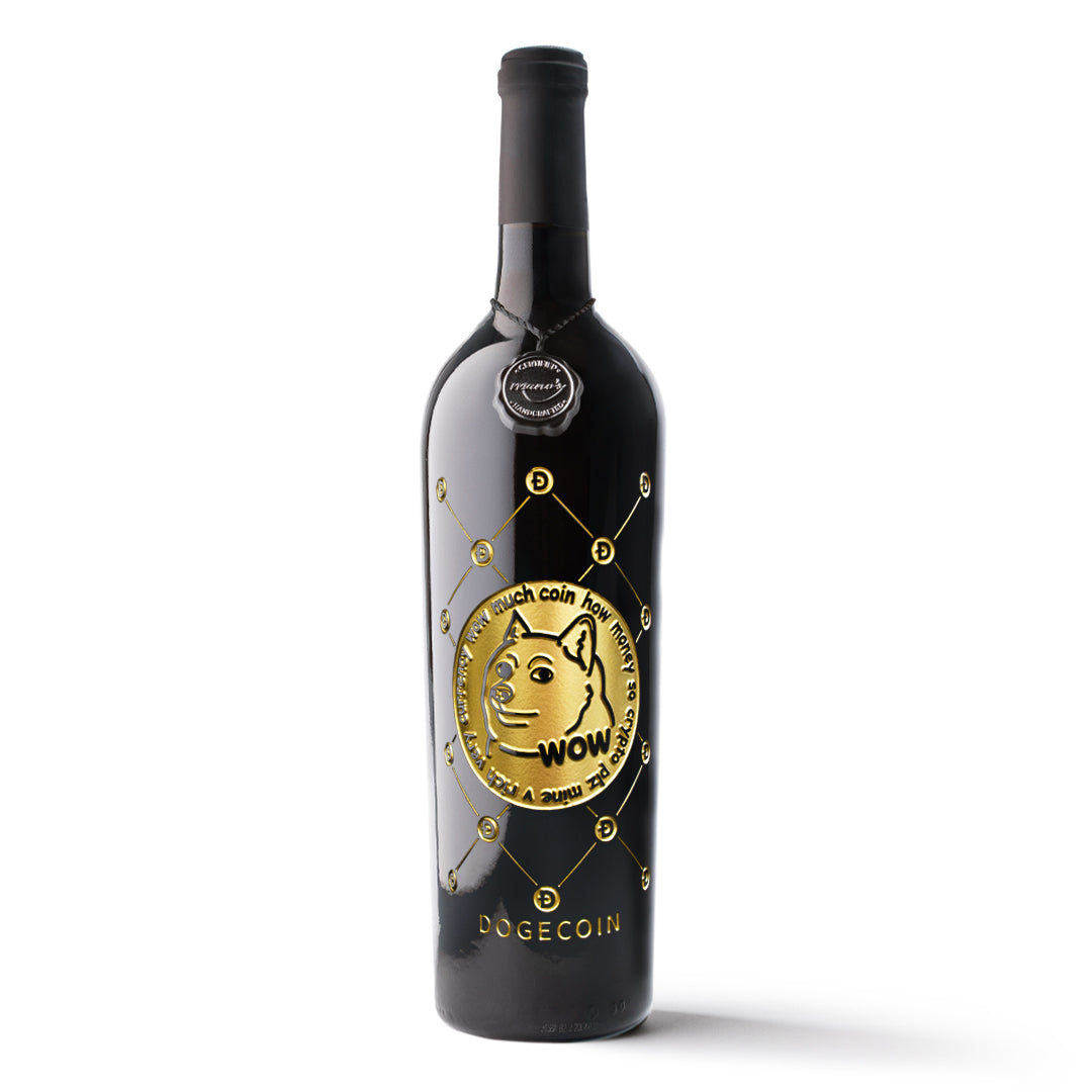 Dogecoin Token Etched Wine – Mano's Wine