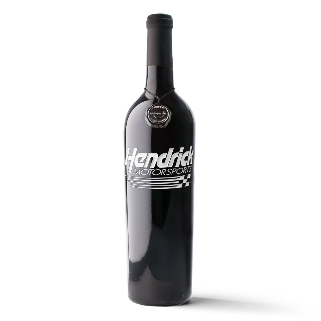 Hendrick Motorsports Logo Etched Wine Bottle – Mano's Wine