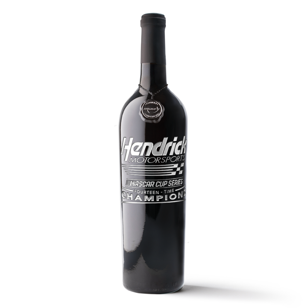 Hendrick Motorsports 14x Champions Etched Wine Bottle – Mano's Wine
