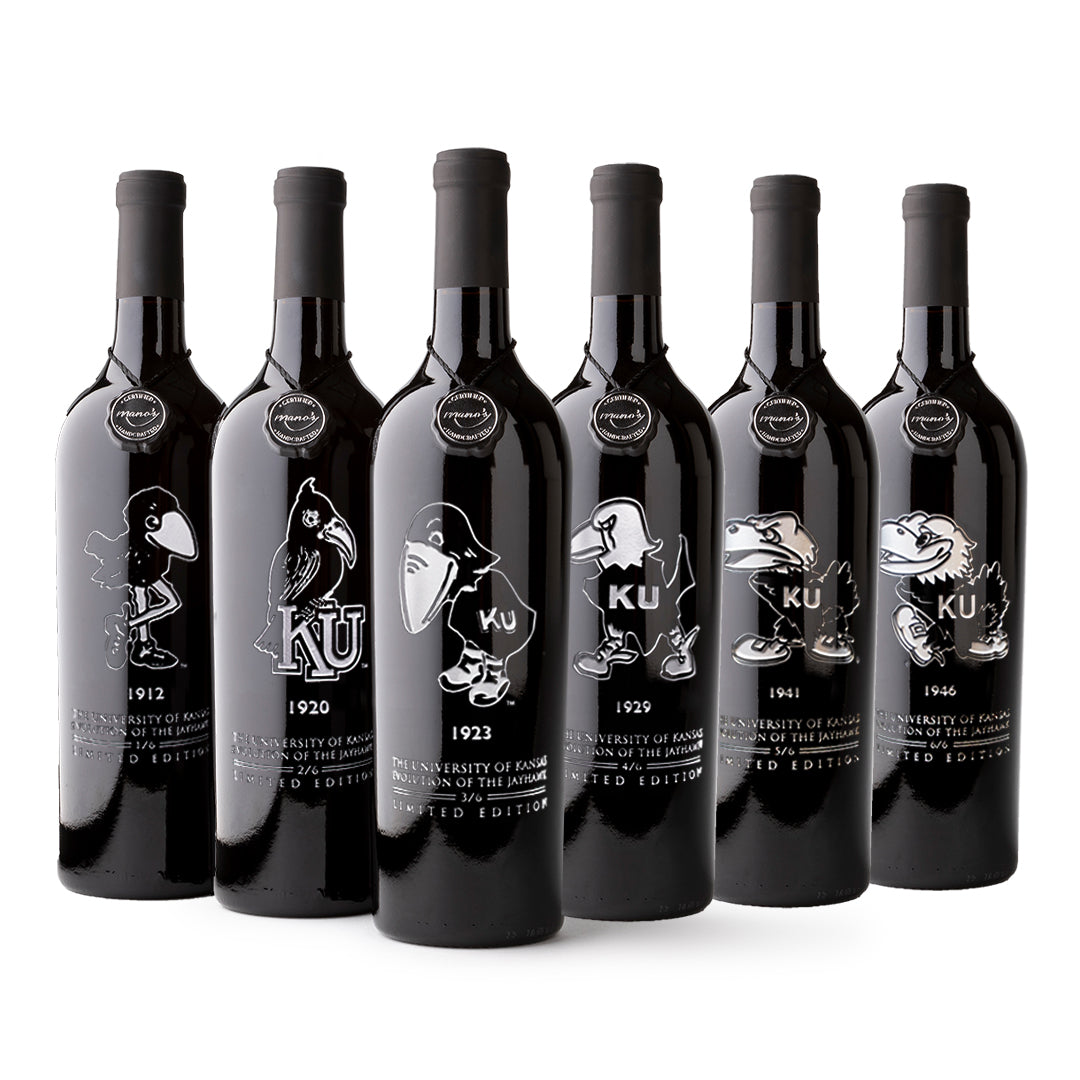 University of Kansas Evolution Etched Wine 6 Pack – Mano's Wine